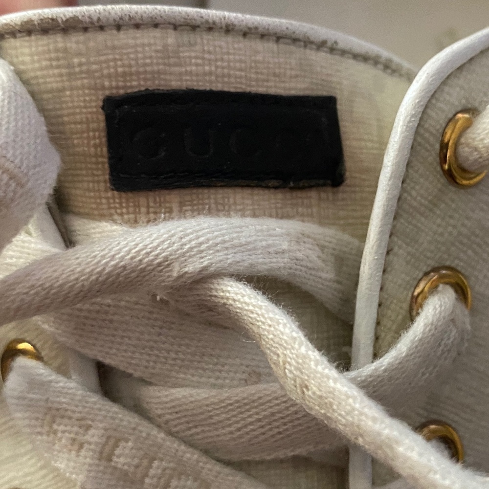 Gucci Monogrammed Fabric Sneakers Rubber Shoes 9.5-Wo… - Gem